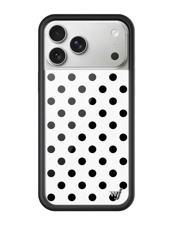 Polka Dot | White and Black Silicone Drop-Proof Phone Case | European ...