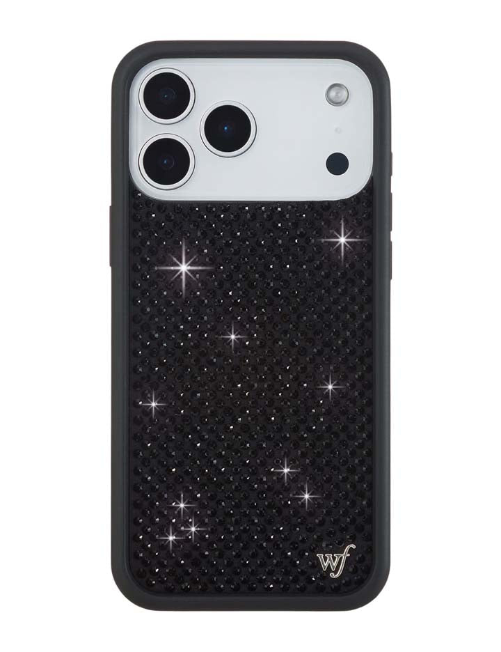 Shine Series - Obsidian Black Rhinestone Silicone Shockproof Phone Case ...